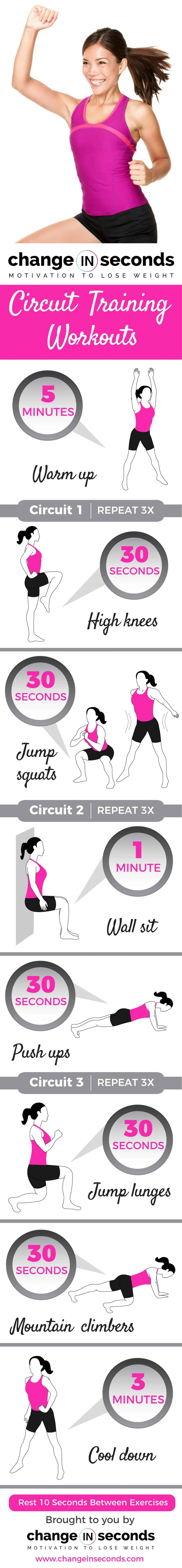 Circuit Training Workouts For Beginners At Home (Download PDF)